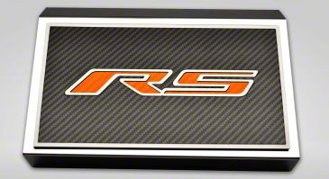 Camaro Fuse Cover Cover with Carbon Fiber RS Top Plate; Orange Carbon ...