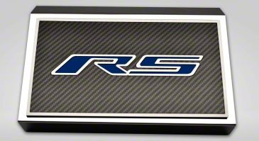 Camaro Fuse Cover Cover with Carbon Fiber RS Top Plate; Solid Dark Blue ...