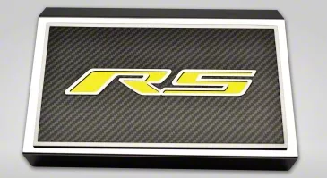 Camaro Fuse Cover Cover with Carbon Fiber RS Top Plate; Solid Yellow ...