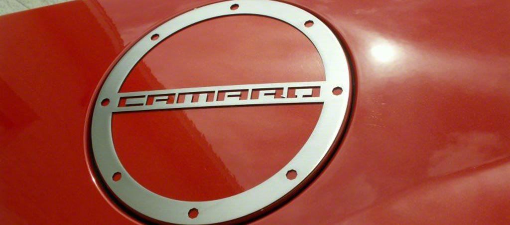 Camaro Gas Cap Cover; Polished; Camaro Style (10-18 Camaro) - Free Shipping