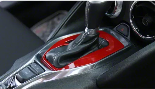 Camaro Gear Shift Panel; Red (16-24 Camaro w/ Automatic Transmission ...