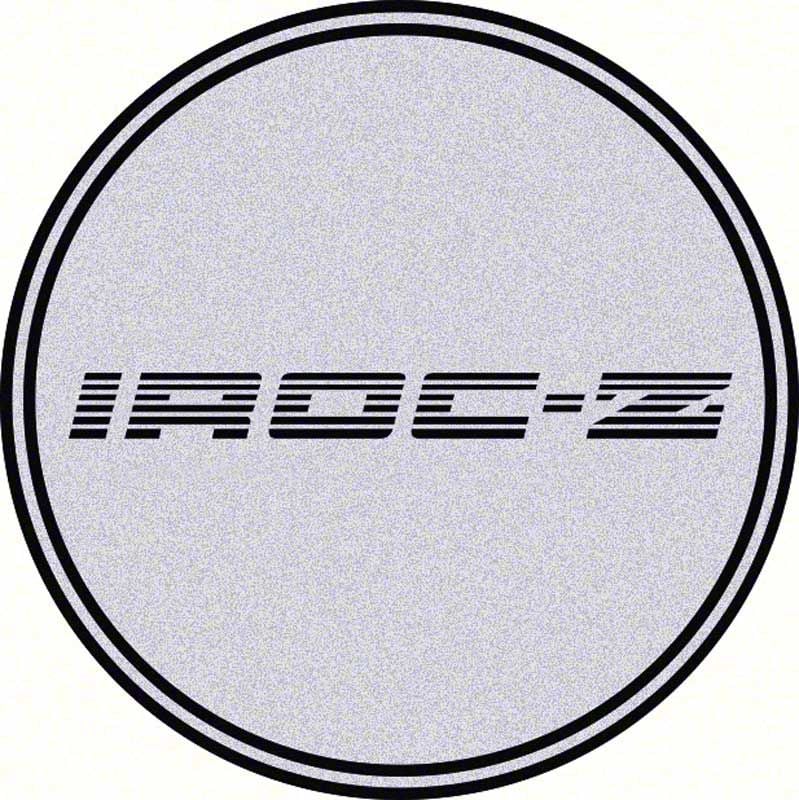 Camaro GTA Wheel Center Cap with IROC-Z Logo; Black and Silver (93-02 ...