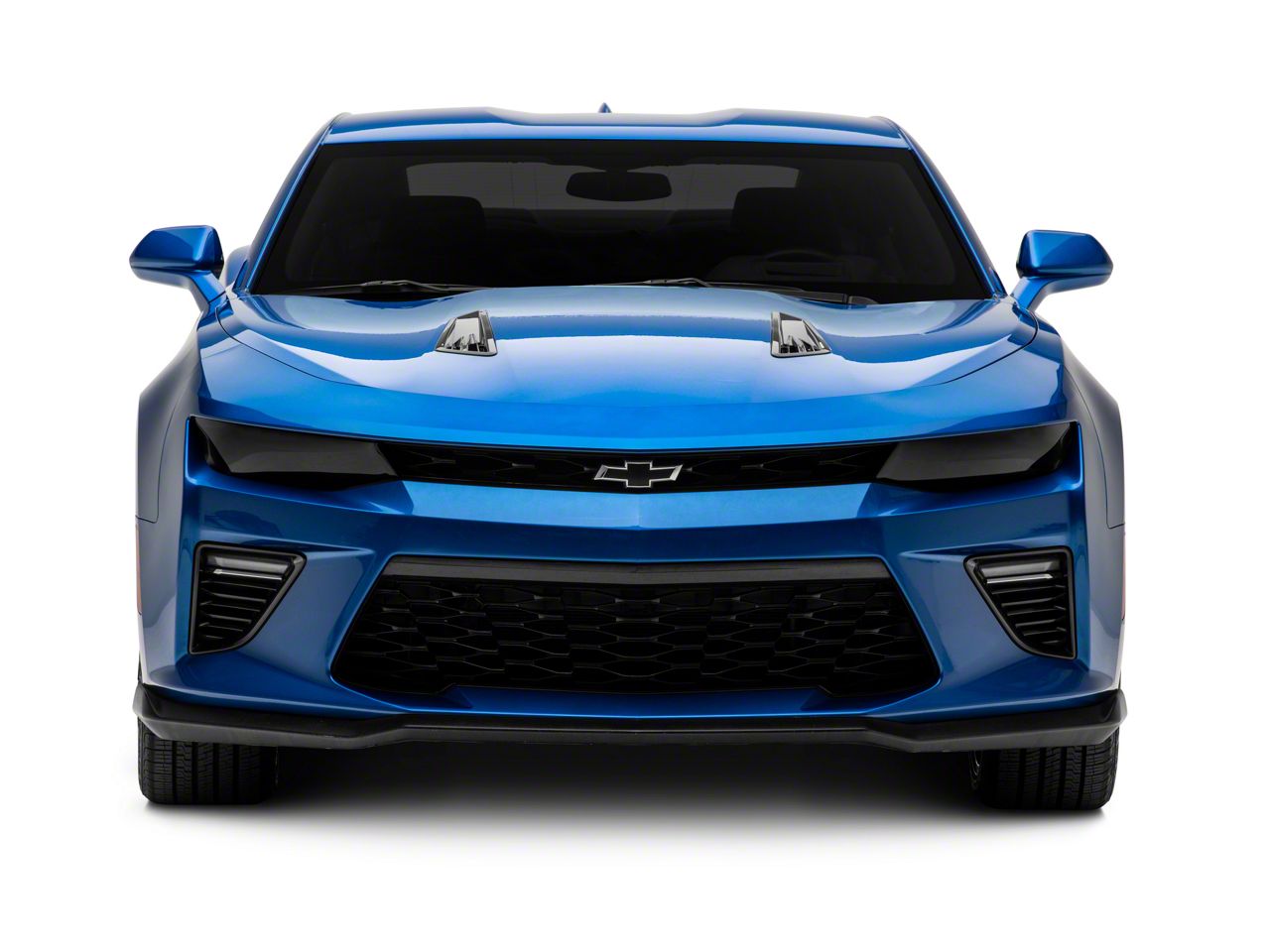 Camaro Headlight Covers; Smoked (16-18 Camaro) - Free Shipping