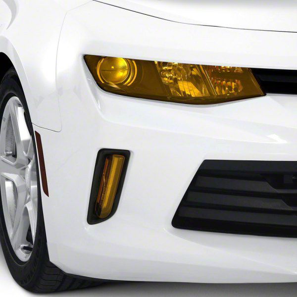 Camaro Headlight Covers; Transparent Yellow (16-18 Camaro) - Free Shipping