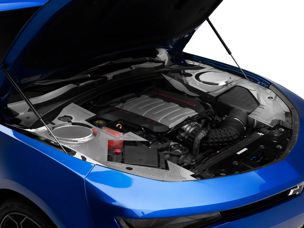 Camaro Inner Fender Cover; Perforated; With Shock Tower Cover (16-24 ...