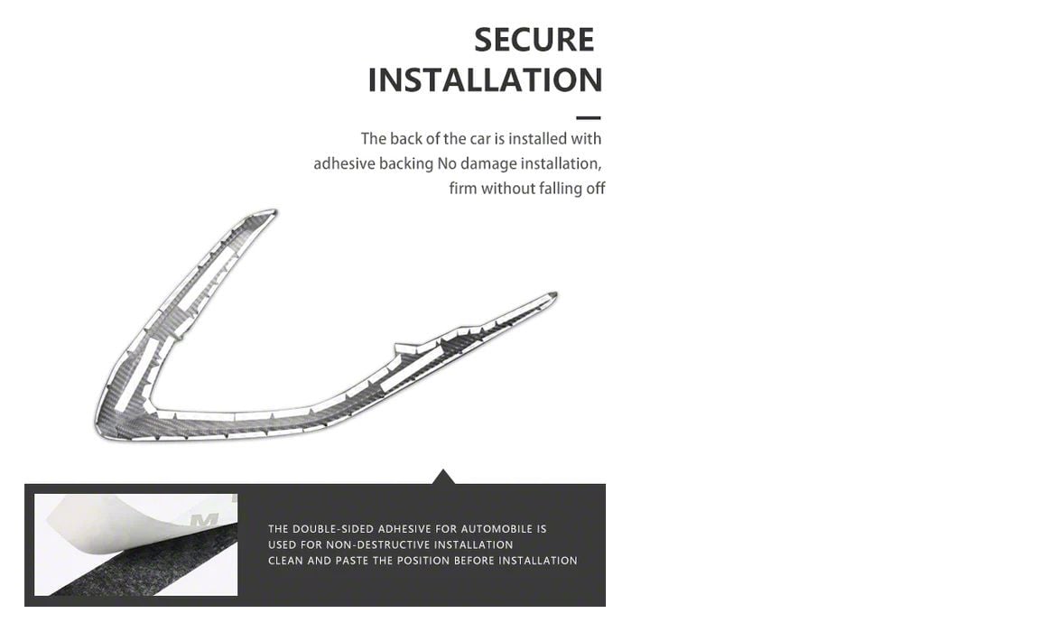 Camaro Interior Door Panel Chrome Delete; Carbon Fiber (16-24 Camaro LT ...