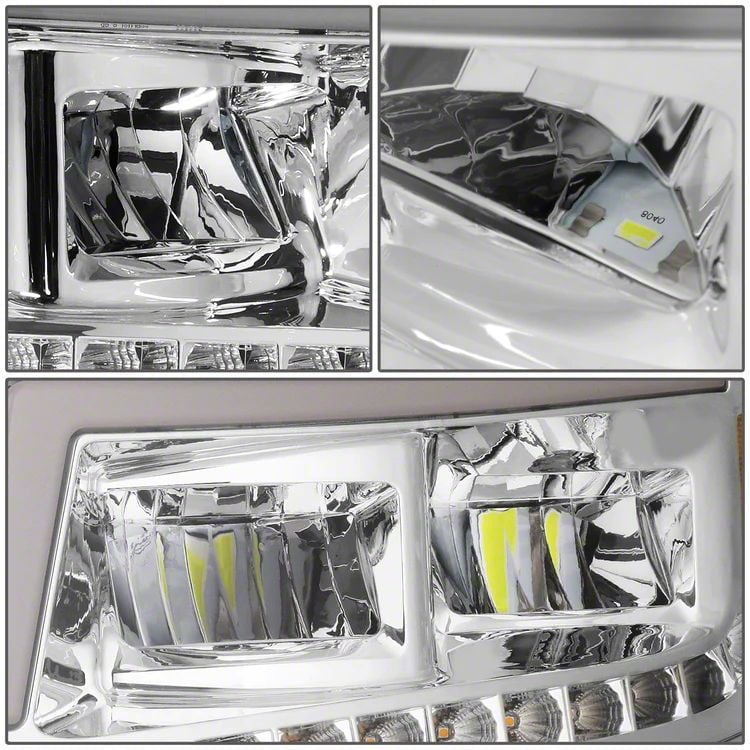 Camaro LED DRL Headlights; Chrome Housing; Clear Lens (14-15 Camaro w ...
