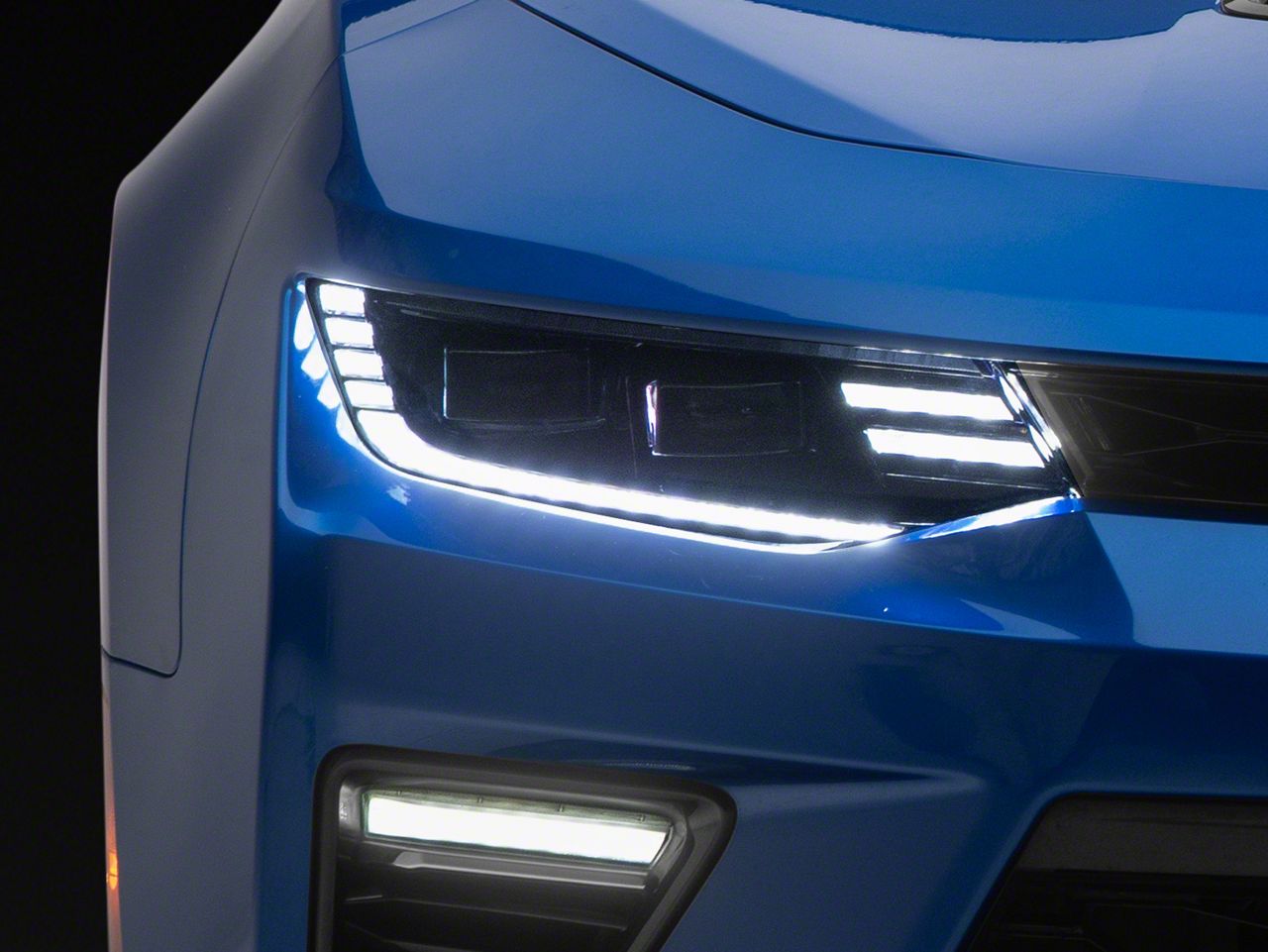 Camaro LED Projector Headlights; Black Housing; Clear Lens (16-18 ...