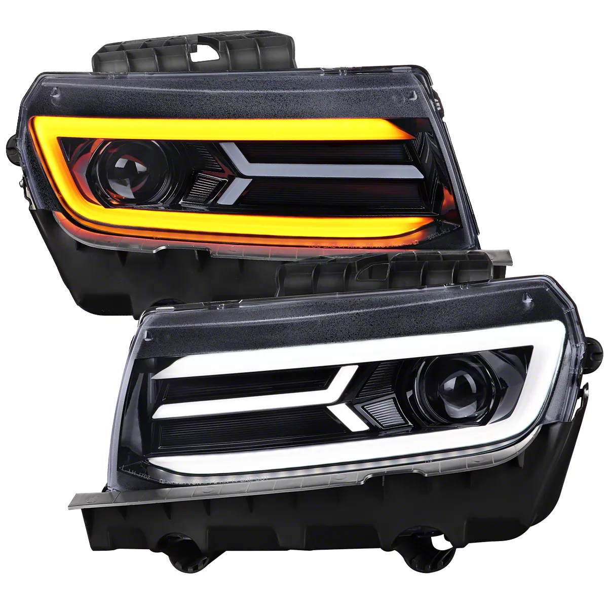 Camaro LED Strip Projector Headlights with Sequential Turn Signal ...