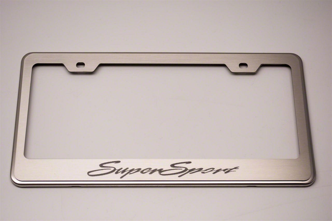 Camaro License Plate Frame with Super Sport Etched (Universal; Some ...