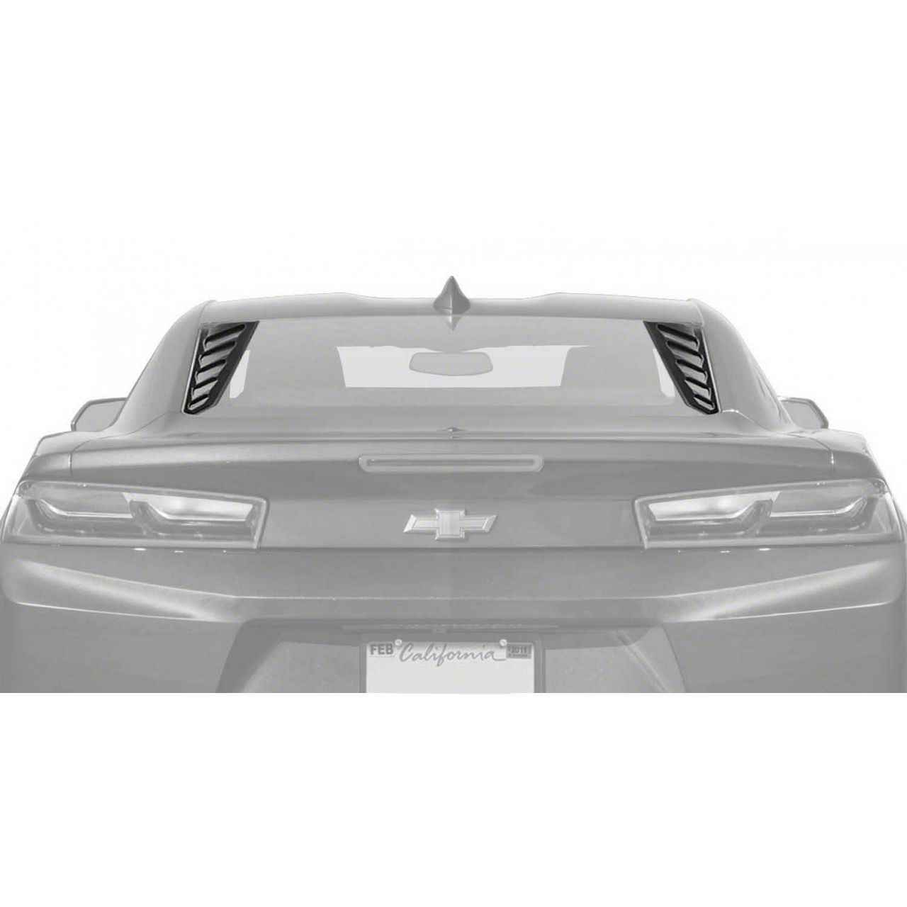 Camaro LV Rear Side Window Louvers; Matte Black (16-24 Camaro Coupe ...