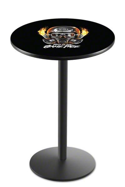 Camaro NHRA Mask Pub Table; 42-Inch with 36-Inch Diameter Top; Black ...