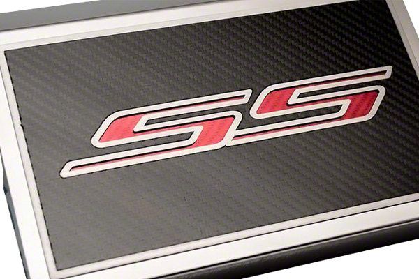 Camaro Polished Fuse Box Cover with Carbon Fiber SS Top Plate; Red ...