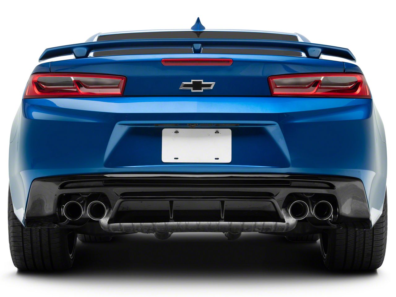 Camaro Quad Exhaust Rear Diffuser; Gloss Black (16-24 Camaro, Excluding ...