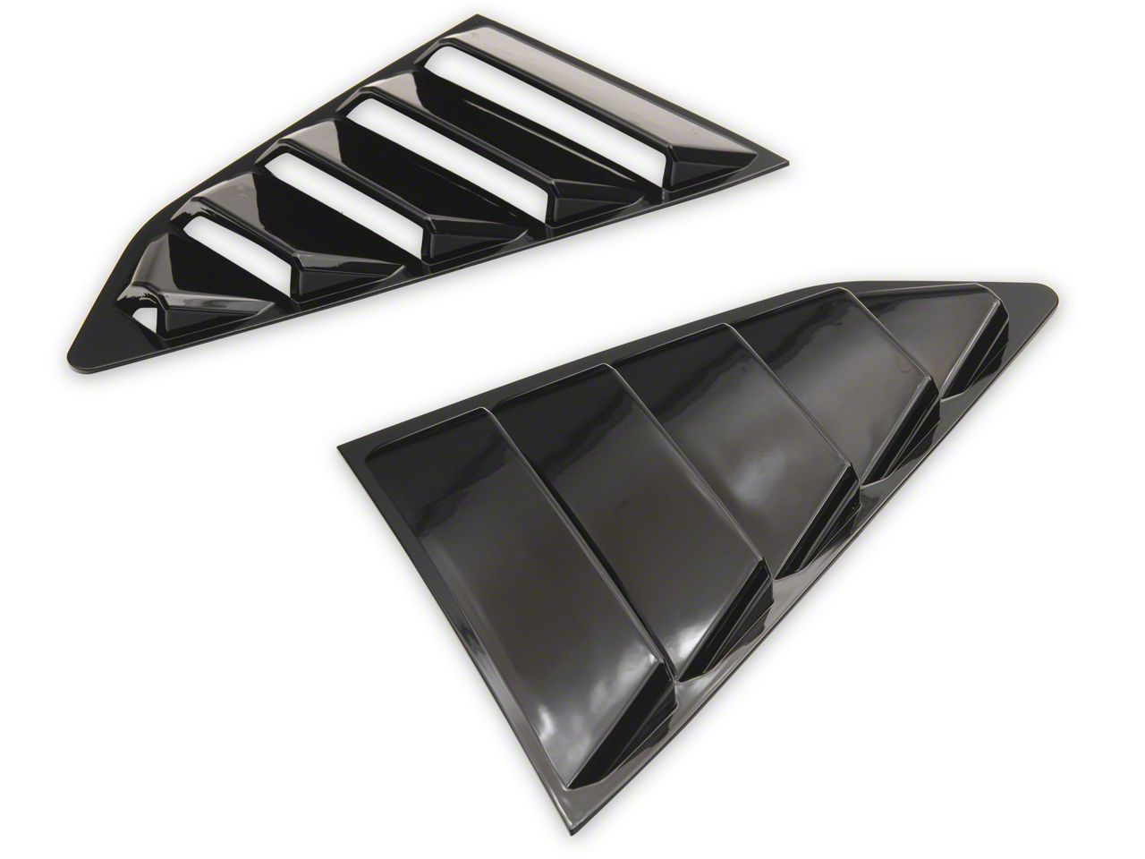 Camaro Quarter Window Louvers; Gloss Black (16-24 Camaro Coupe) - Free ...