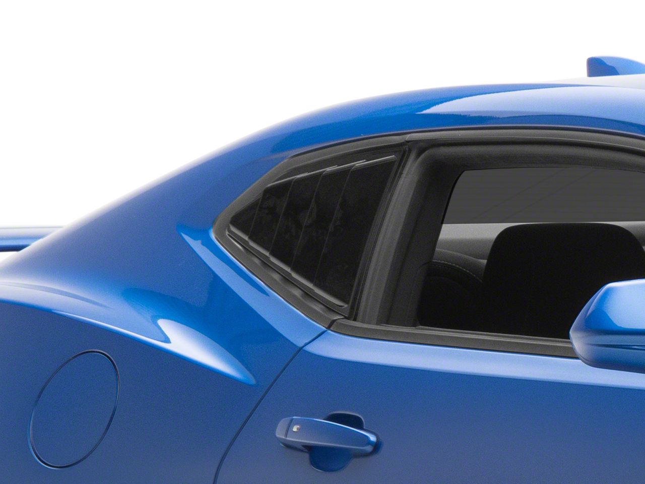 Camaro Quarter Window Louvers; Gloss Black (16-24 Camaro Coupe) - Free ...