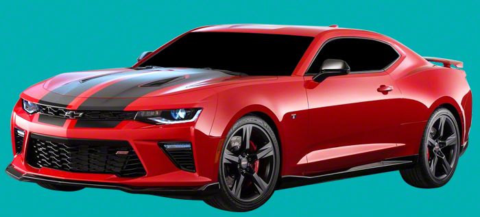 Camaro Rally Stripes; Red (16-18 Camaro SS Convertible) - Free Shipping