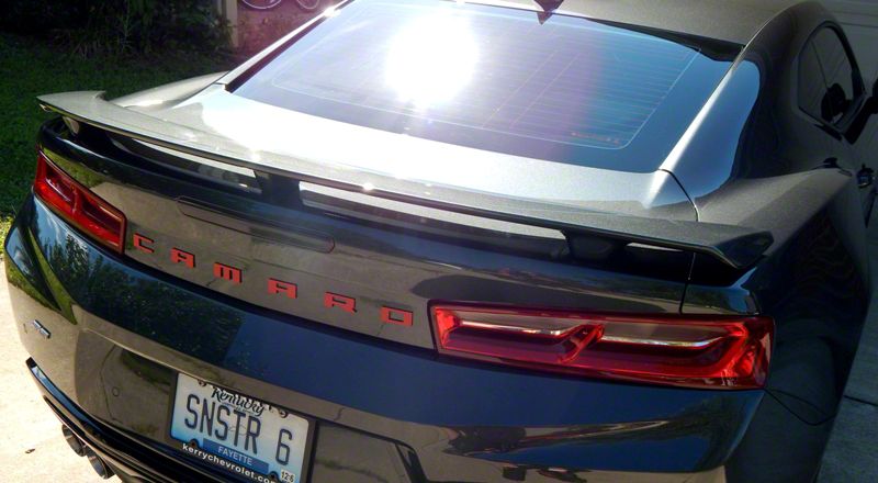 Camaro Rear Camaro Lettering; Red Composite (16-18 Camaro) - Free Shipping