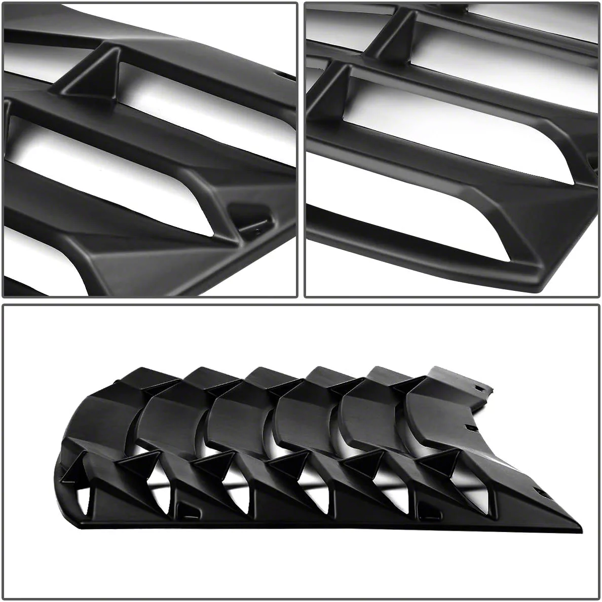 Camaro Rear Window Louvers; Matte Black (16-19 Camaro Coupe) - Free ...