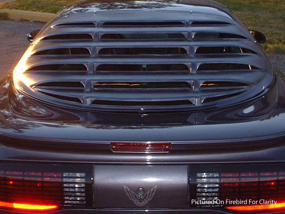 Camaro Rear Window Louvers; Textured Black (93-02 Camaro Coupe) - Free ...