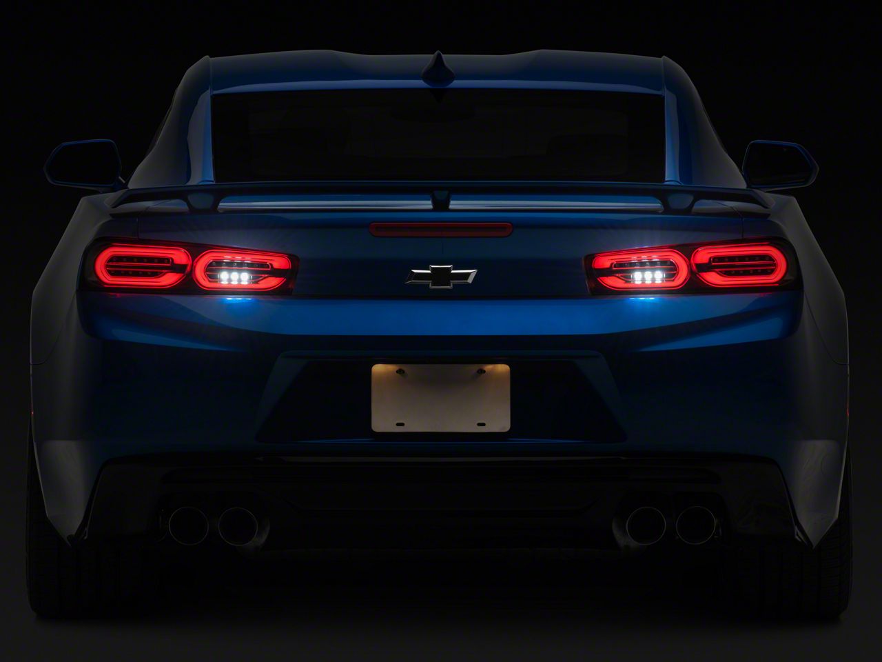 Camaro Sequential LED Tail Lights; Black Housing; Clear Lens (16-18 ...