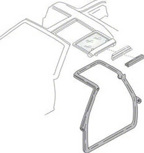 Camaro T-Top Door Frame Weatherstrip; Passenger Side (93-02 Camaro ...
