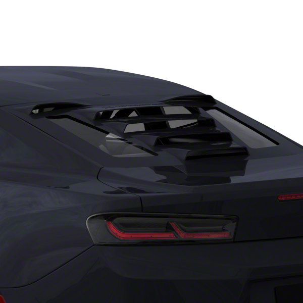 Camaro Tekno 1 Rear Window Louvers; Blue Velvet (16-24 Camaro Coupe ...