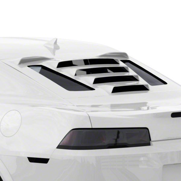 Camaro Tekno 1 Rear Window Louvers; Olympic White (10-15 Camaro Coupe ...