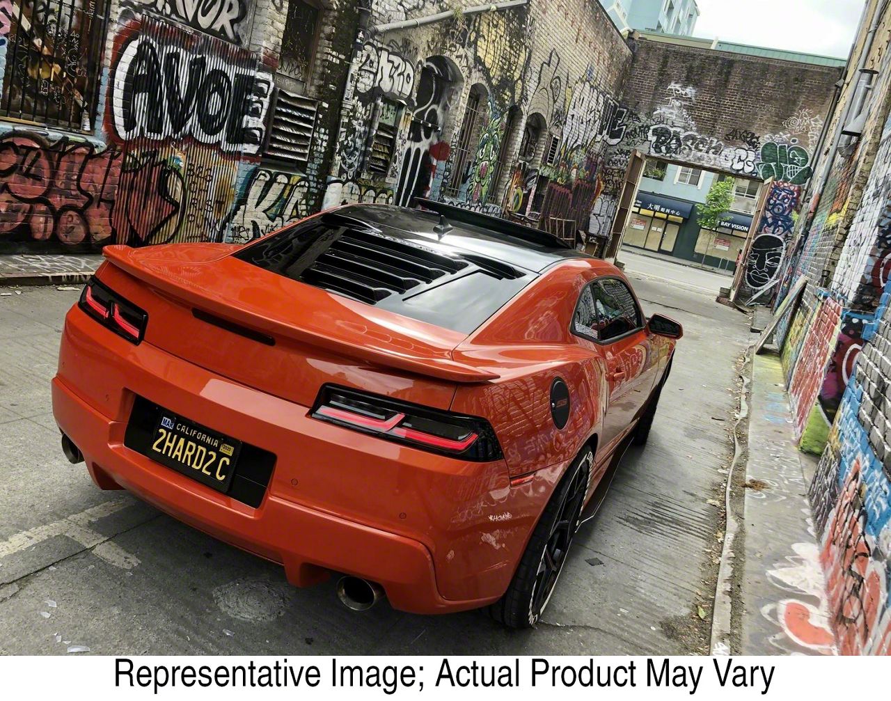 Camaro Tekno 1 Rear Window Louvers; Radiant Red Metallic (16-24 Camaro ...