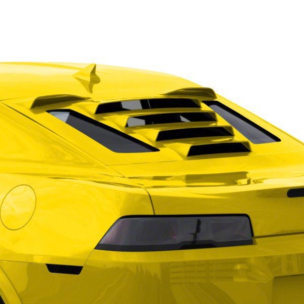 Camaro Tekno 1 Rear Window Louvers; Rally Yellow (10-15 Camaro Coupe ...