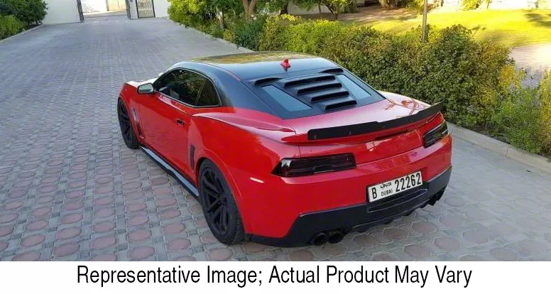 Camaro Tekno 1 Rear Window Louvers; Sharkskin Silver Metallic (10-15 ...