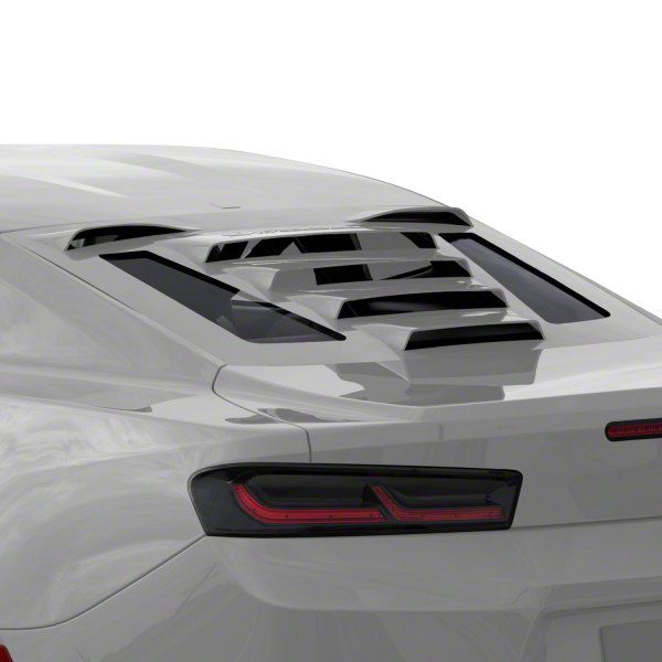Camaro Tekno 1 Rear Window Louvers; Silver Ice (16-24 Camaro Coupe ...