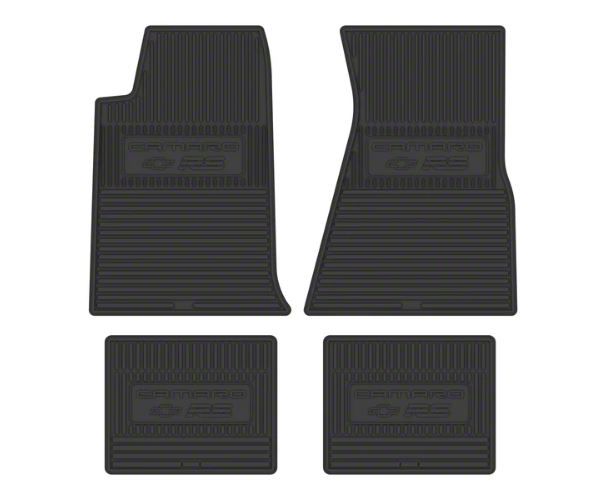 Camaro Vintage Rubber Style Floor Mats with Block Letters and Rally ...