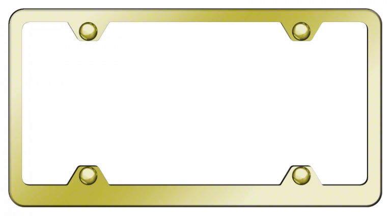 Camaro Wide Body Plain License Plate Frame; Gold (Universal; Some ...