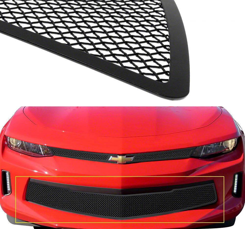 Camaro Wire Mesh Lower Grille; Black (16-18 Camaro LT) - Free Shipping