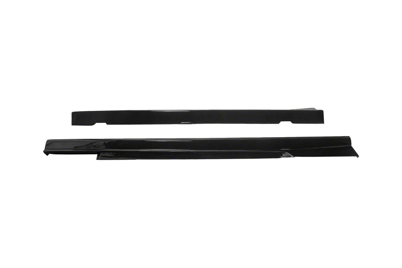 Camaro ZL1 Package Side Skirts Panel Extensions; Gloss Black (10-15 ...