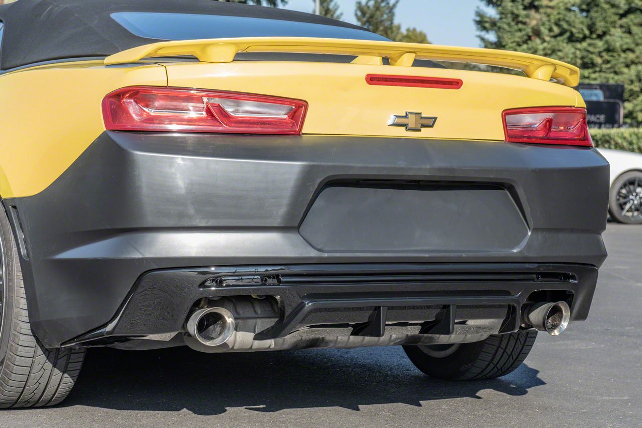 Camaro ZL1 Performance Style Quad Tip Rear Diffuser; Glossy Black (16 ...