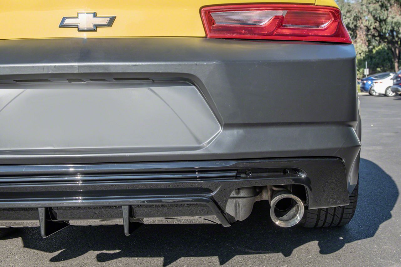 Camaro ZL1 Performance Style Quad Tip Rear Diffuser; Glossy Black (16 ...