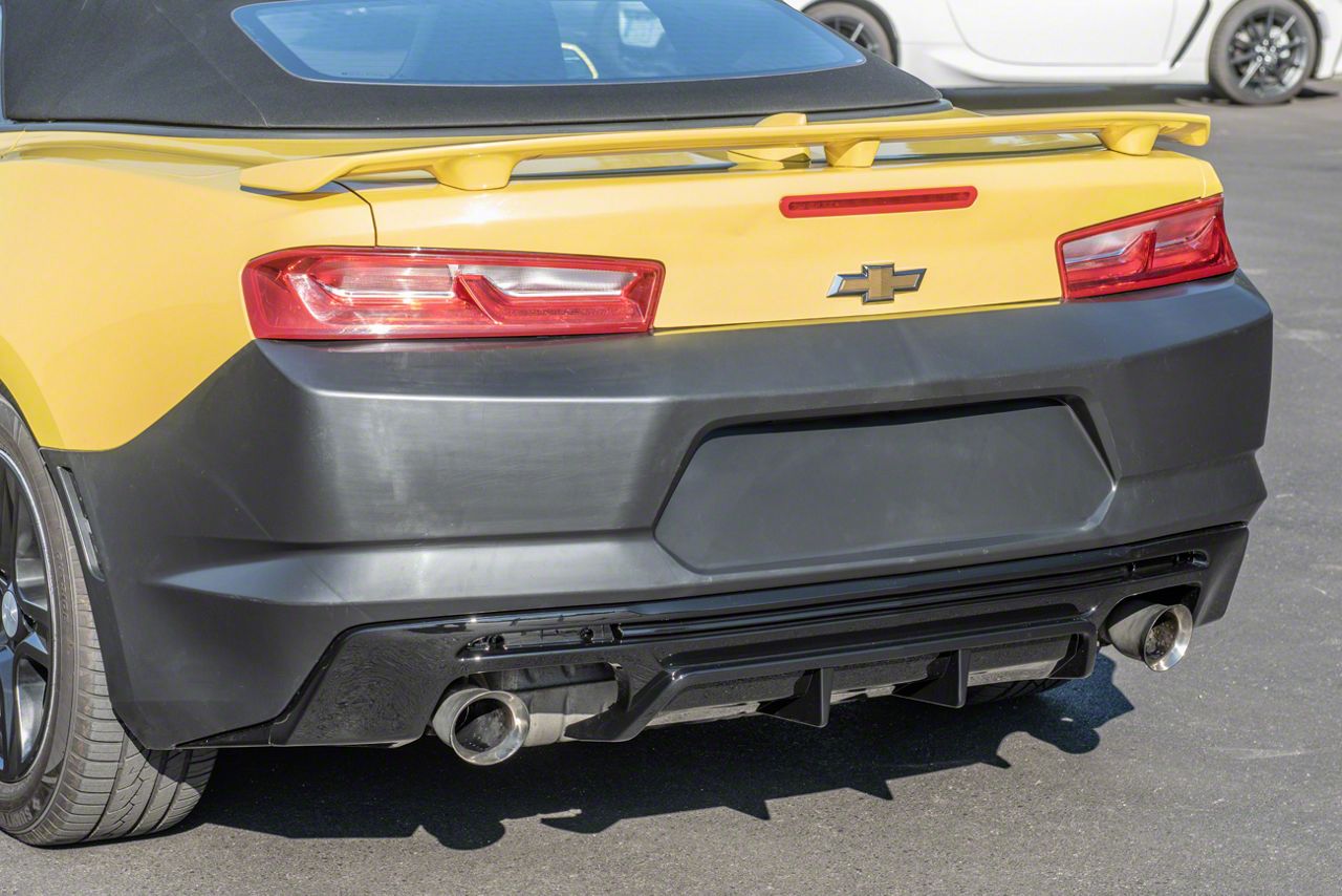 Camaro ZL1 Performance Style Quad Tip Rear Diffuser; Glossy Black (16 ...