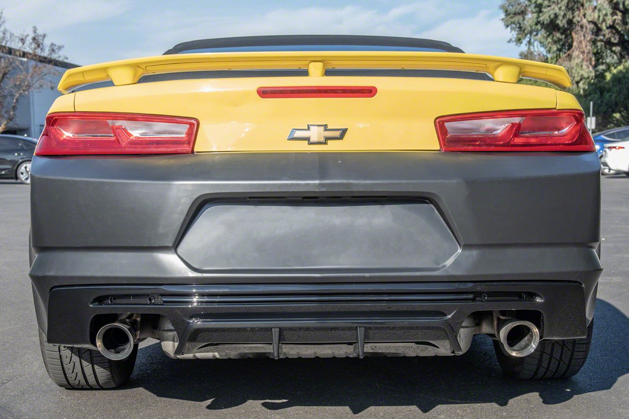 Camaro ZL1 Performance Style Quad Tip Rear Diffuser; Glossy Black (16 ...