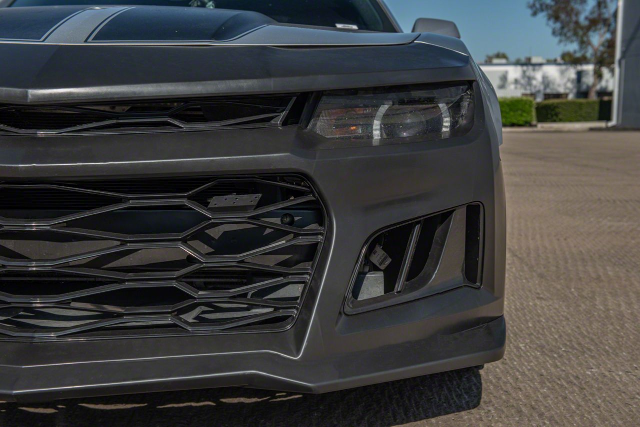 Camaro ZL1 Style Front Bumper with Fog Lights; Unpainted (10-15 Camaro ...