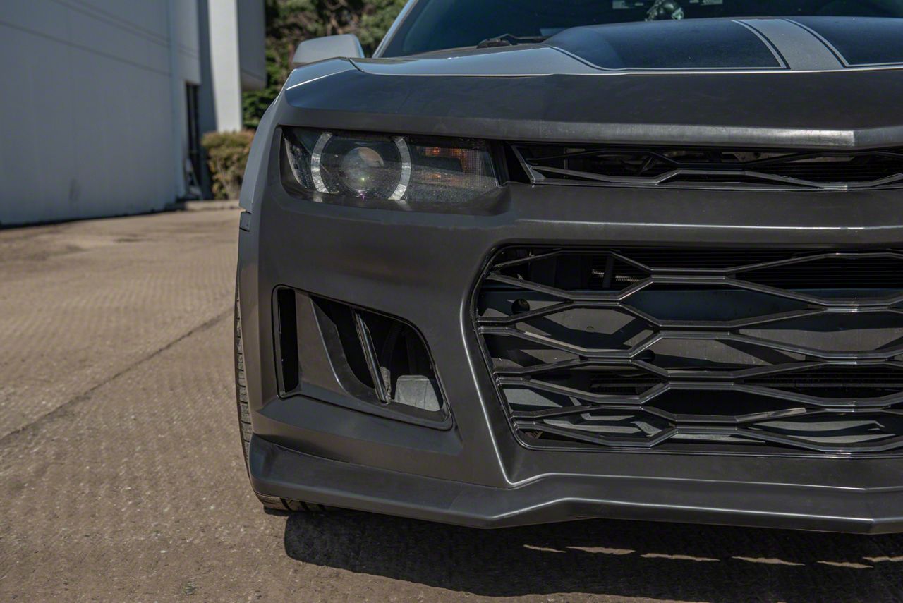 Camaro ZL1 Style Front Bumper with Fog Lights; Unpainted (10-15 Camaro ...