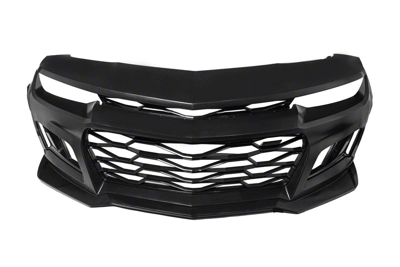 Camaro ZL1 Style Front Bumper with Fog Lights; Unpainted (10-15 Camaro ...