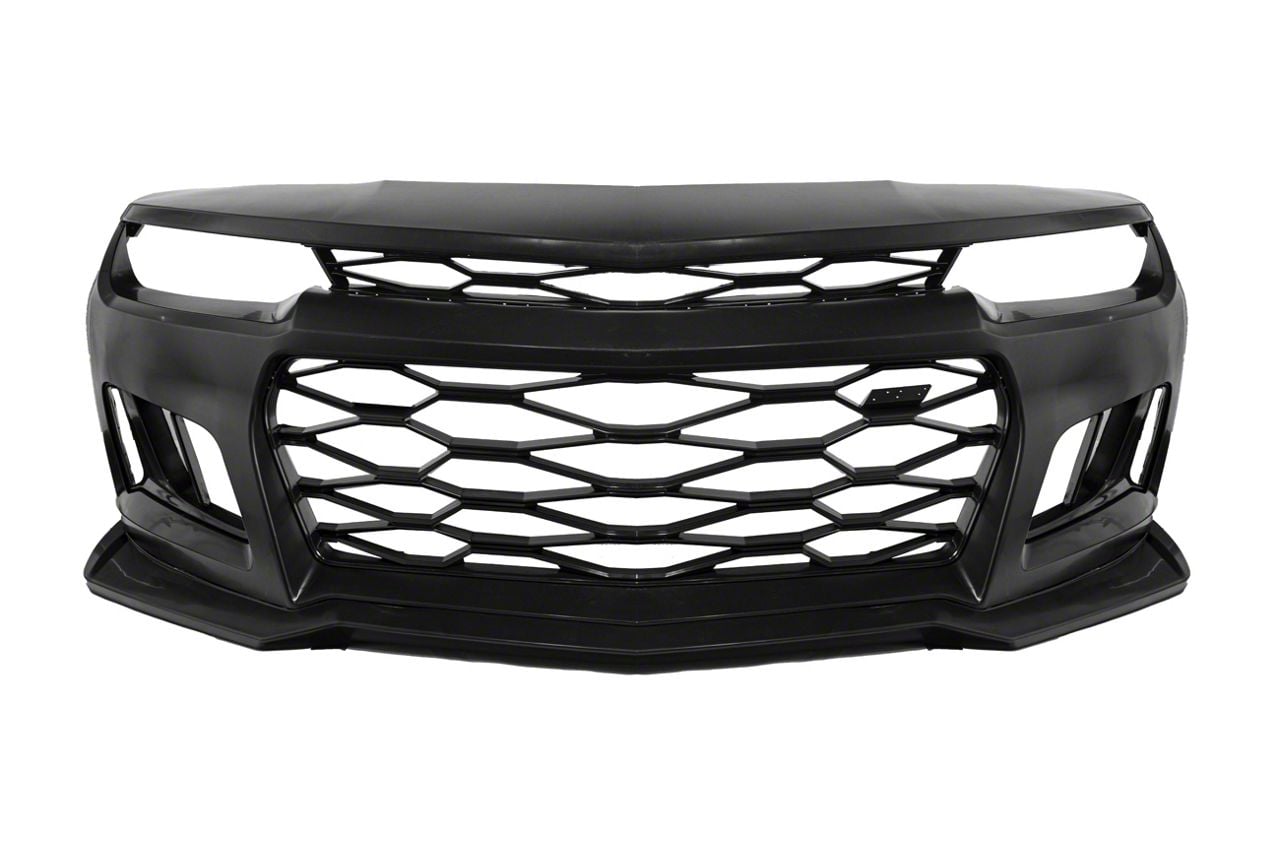 Camaro ZL1 Style Front Bumper with Fog Lights; Unpainted (10-15 Camaro ...