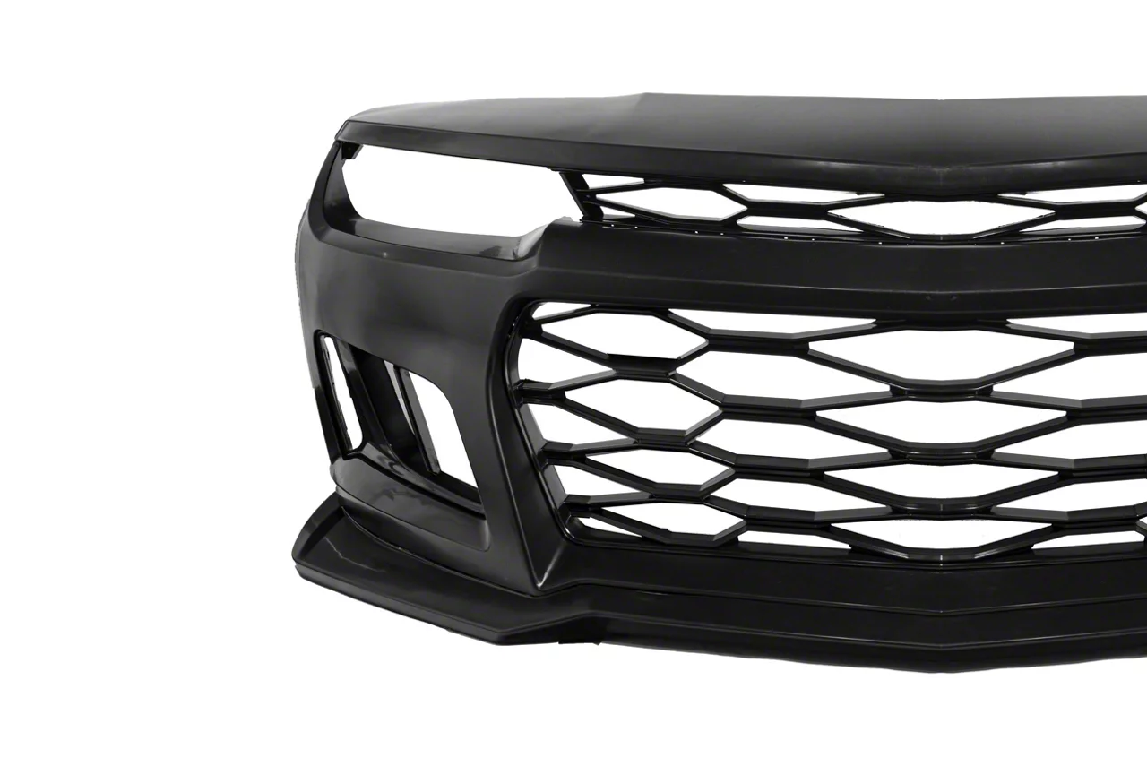 Camaro ZL1 Style Front Bumper with Fog Lights; Unpainted (10-15 Camaro ...