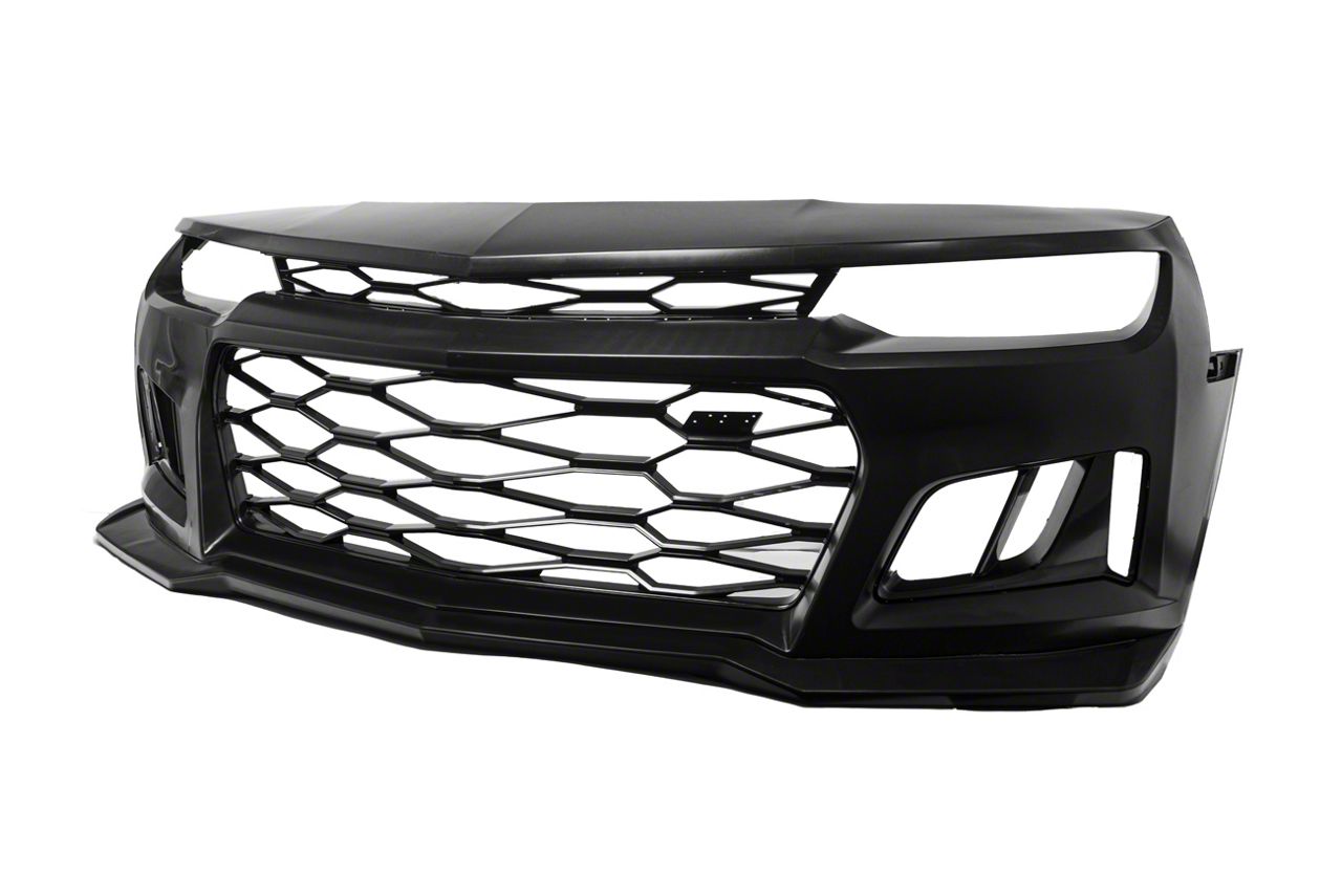 Camaro ZL1 Style Front Bumper with Fog Lights; Unpainted (10-15 Camaro ...