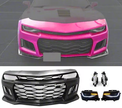 Camaro ZL1 Style Front Bumper with Headlights and DRL Fog Lights ...