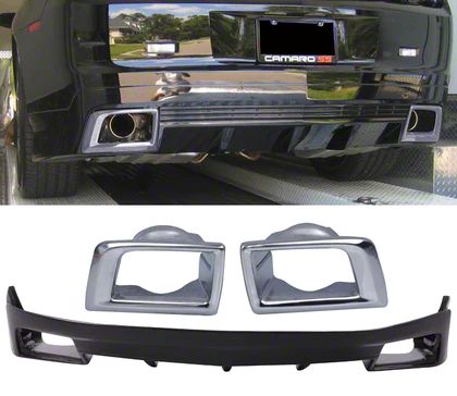 Camaro ZL1 Style Rear Bumper Ground Effects; Unpainted (10-13 Camaro ...