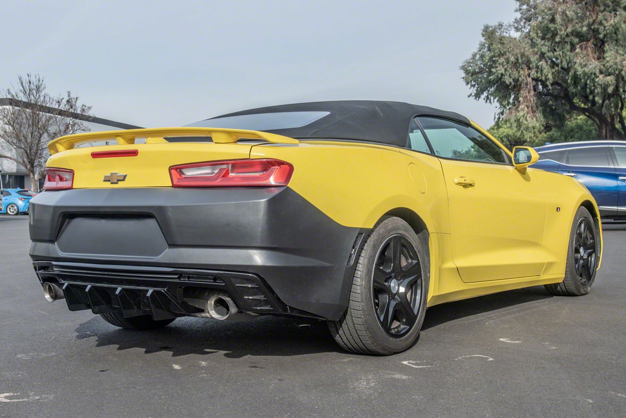Camaro ZL1 Track Style Quad Tip Rear Diffuser; Gloss Black (16-18 ...