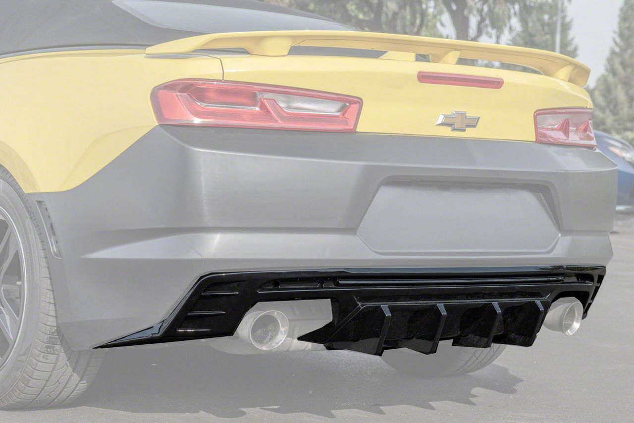 Camaro ZL1 Track Style Quad Tip Rear Diffuser; Gloss Black Camaro ZL1 Track Style Quad Tip Rear Diffuser; Gloss Black